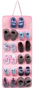 ruizhixuan over the door hanging shoe organizers for 12 pairs, hanging shoes organizer (pink)