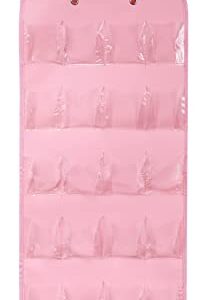 RUIZHIXUAN Over The Door Hanging shoe organizers for 12 Pairs, Hanging Shoes Organizer (Pink)