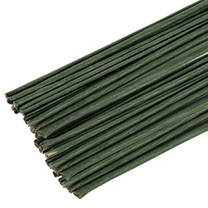 60 pack floral stems wire for paper flower 2 gauge flower stems for crochet projects 16 inch artificial green crafts wire wreath making supplies for flower diy