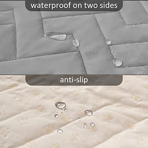 fuguitex Waterproof Dog Bed Cover Couch Cover for Pet Anti-Slip Blanket for Loveseat Sofa Recliner L-Shape Sofa Furniture Protrctor Cat Mat Pet Pad