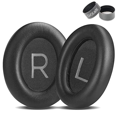 GVOEARS QC45 Earpads Replacement Premium Ear Pads Cushions for Bose QuietComfort 45, QC45 Headphones Comfortable Memory Foam(Black)