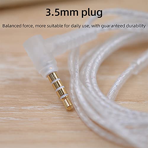 FAAEAL KZ ZSN Pro Earphone Upgraded Cable 0.75mm 2Pin High Purity Silver-Plated Replacement Headsets Wire for KZ ZSN EDX ZEX ZS10 PRO EDS DQ6S ZES DQ6 ZAS ASF ASX Zax Headphones (with Mic, C Pin)