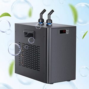 aquarium chiller for fish tank - 42gal 1/10hp water chiller with quiet design compressor - refrigeration for hydroponic system axolotl jellyfish coral 160l