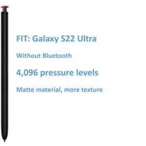 COCOPARTS S22 Ultra S Pen Replacement for Samsung Galaxy Stylus Pen((Without Bluetooth)) (Burgundy) Smartphone