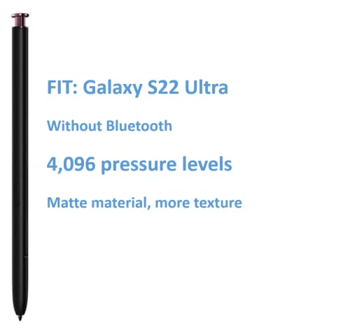 COCOPARTS S22 Ultra S Pen Replacement for Samsung Galaxy Stylus Pen((Without Bluetooth)) (Burgundy) Smartphone