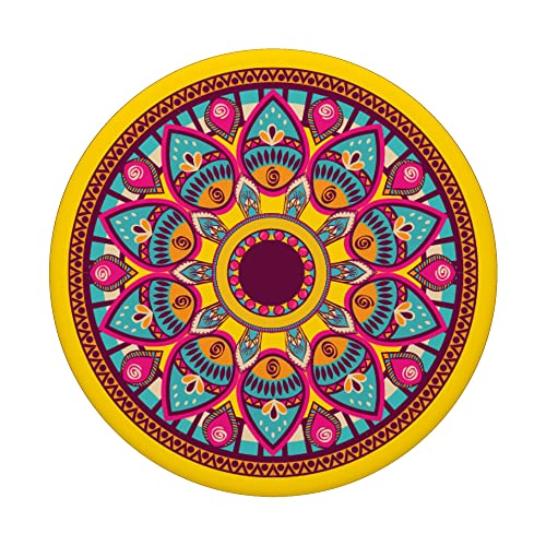 Vibrant Mandala for Peace Relaxation Meditation Aid Focus PopSockets Swappable PopGrip