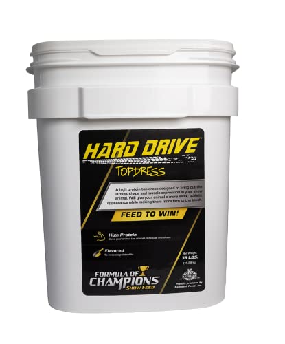 Hard Drive Topdress Pelleted Supplement for Cattle, Sheep, Goats, and Pigs, 35 lb Bucket