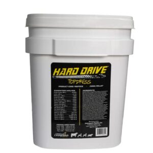 Hard Drive Topdress Pelleted Supplement for Cattle, Sheep, Goats, and Pigs, 35 lb Bucket