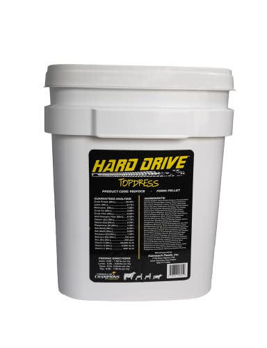 Hard Drive Topdress Pelleted Supplement for Cattle, Sheep, Goats, and Pigs, 35 lb Bucket