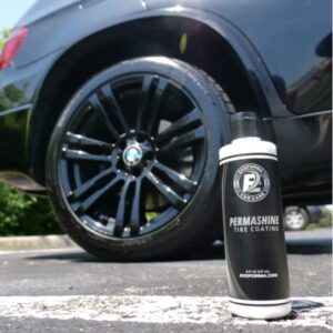 ExoForma PermaShine Tire Coating & Dressing - Extreme High Shine & Durability - Long-Lasting Acrylic Anti-Stick No-Sling Protection - Won’t Wash Off - Dries Fast to The Touch - 8 fl oz