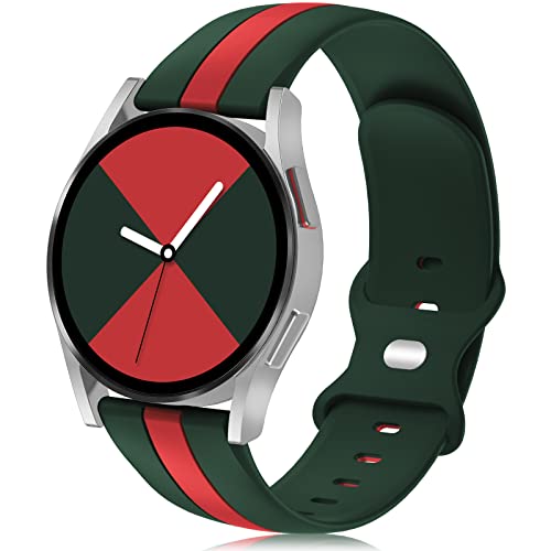 iWabcertoo Designer Sport Band Compatible for Samsung Galaxy Watch 4/5/6/Active Band 40MM 44MM,Watch 4/6 Classic 46MM 42MM 43MM 47MM/Watch 5 Pro/Watch 3 41mm, 20mm Silicone Soft Strap for Women Men