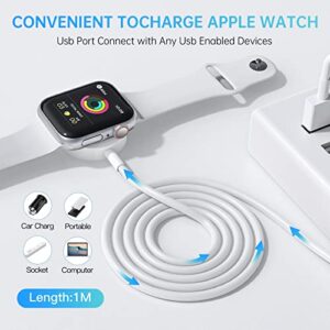 Watch Charger Compatible with Apple Watch Charger, Watch Charger Charging Cable for Watch Series 8/7/6/5/4/3/2 /SE/SE2, Magnetic Fast Charger Cord for iWatch Portable Wireless Charging (3.3ft /1m)