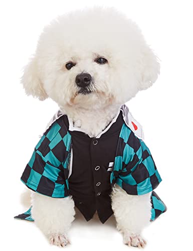 Impoosy Dog Halloween Costume Cute Pet Clothes Puppy Cosplay Shirts for Small Medium Large Dog Clothing Outfits (M,Green)