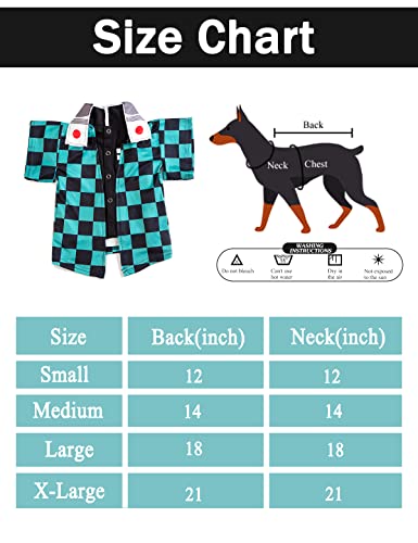 Impoosy Dog Halloween Costume Cute Pet Clothes Puppy Cosplay Shirts for Small Medium Large Dog Clothing Outfits (M,Green)