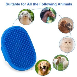 Boyizuiyou 2 Pack Dog Grooming Brush, Premium Pet Bath Brush with Adjustable Ring Handle for Bathing - Massaging -Hair Removal - on Wet or Dry Hair, for Long Short Haired Dogs and Cats