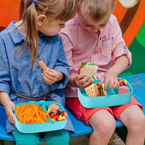 Wagindd Bento Lunch Box For Kids, Leak-Proof 3-Compartment Snack Containers, Ideal Portion Sizes For Ages 3 To 7