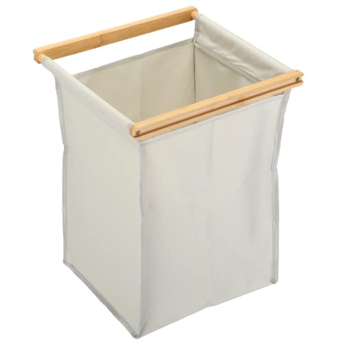 lesolar Bamboo Laundry Hamper and Shelf, 2 Sections Laundry Basket with Removable Liner and Sliding Handles, Dual Compartments Laundry Organizer and Storage for Bathroom Bedroom Living Room