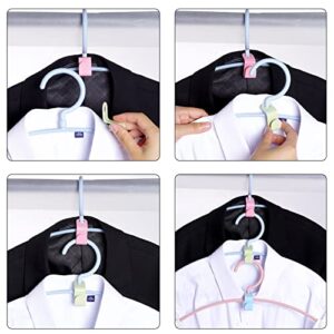 120Pcs Clothes Hanger Connector Hooks, Cascading Hangers Hooks Space Saving Organizer for Closet, 4 Colors