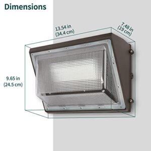 kadision LED Wall Pack Light with Photocell, 150W 19500LM 5000K Daylight 100-277V IP65 Waterproof, Dusk to Dawn Outdoor Lighting Fixture, ETL Listed