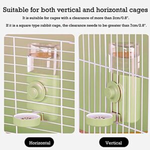 SEIS 600ml/20oz Hamster Drinking Fountain No Drip Small Pet Automatic Water Bottle Hanging Cage Guinea Pig Water Dispenser for Rat Chinchilla Ferret Hedgehog Rabbit (Green)