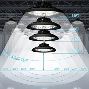 ZCWZMW LED High Bay Light 150W, 21000LM, 5000K LED Bay Light, US Plug with 5' Cable, (Eqv. to 600W HPS/MH) High Bay LED Lights for Commercial Shop Lowbay Area Lighting, AC85-265V Warehouse Lights