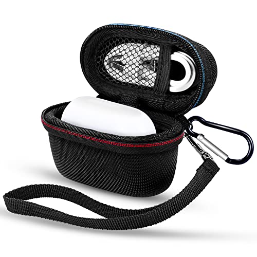 Earbuds Carrying Case, ACAGET Wireless Earphones Headphones Storage Bag Accessories Organizer with Mesh Pocket Carabiner Clip Wired Earpiece Pouch Hard Shell for WF-1000XM4 T6 A1