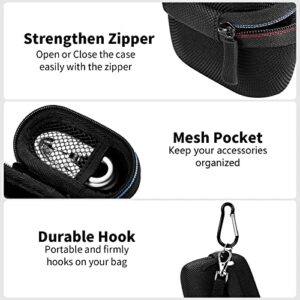 Earbuds Carrying Case, ACAGET Wireless Earphones Headphones Storage Bag Accessories Organizer with Mesh Pocket Carabiner Clip Wired Earpiece Pouch Hard Shell for WF-1000XM4 T6 A1