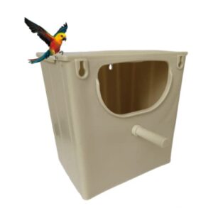 POFUIERKN Bird Breeding Box Plastic Bird Nesting House Parrot Breeding Mating Box for Lovebirds Cockatiel Budgie Finch parrotlets