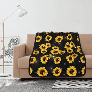 sunflower blanket soft warm plush blankets flower plant throw blanket for adults kids bed sofa office 60"x50"