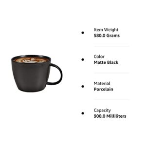 Matte Black Big Coffee Mug 30 oz Ceramic Tea Cup Extra Large Soup Bowl with Handle Microwave Safe, Gifts for Men Women Mom Dad Boyfriend Husband Wife or New Kitchen House Warming Presents