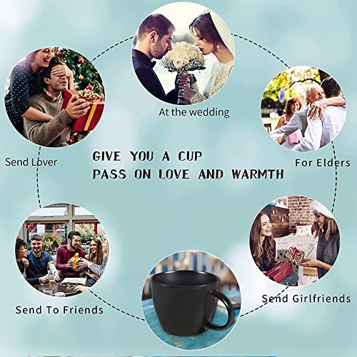 Matte Black Big Coffee Mug 30 oz Ceramic Tea Cup Extra Large Soup Bowl with Handle Microwave Safe, Gifts for Men Women Mom Dad Boyfriend Husband Wife or New Kitchen House Warming Presents