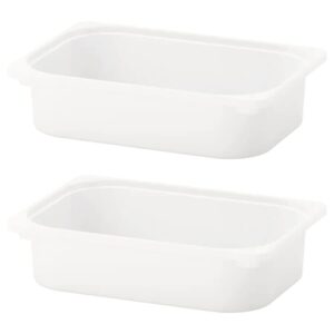 i-k-e-a 2x trofast storage box, white container 16 ½x11 ¾x4 ''