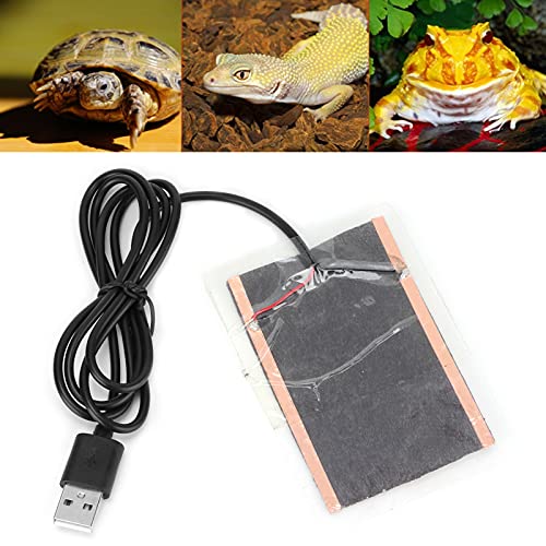 Zerodis USB Reptile Carbon Fiber Heating Film, Bending Resistant Constant Temperature Heating Pad for Reptiles Tortoise Snakes Lizard Gecko Hermit Crab Turtle Amphibians