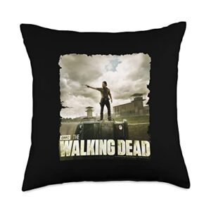 the walking dead prison throw pillow, 18x18, multicolor