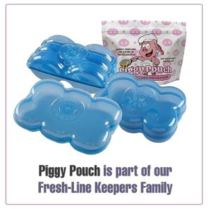 Piggy Pouch Bacon Grease Container Trapper Storage Bags Oil Keeper, Reusable, Airtight Design, Odor Free, 12 Ounce, Pack of 12