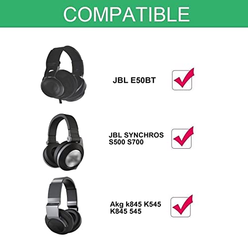 Aiivioll Replacement Ear Pads Compatible with SYNCHROS E50BT E50 S500 S700 Wireless EarPads Headphones Ear Pads Protein PU Leather Ear Pads Repair Parts (White)