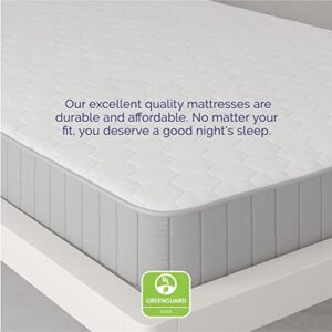 Signature Sleep Tranquility 6 Inch 2-Sided Reversible Bonnell Spring Coil Mattress, Full Size, GreenGuard Gold Certified, White