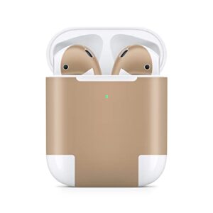 TACKY DESIGN Classic Skins for Apple Airpod Skins, Solid Airpods Sticker for airpods 1 & 2 Vinyl 3m, Airpod Stickers for Earbuds, airpods Skins Protective Full Cover. (AirPods 1st Generation, Latte)