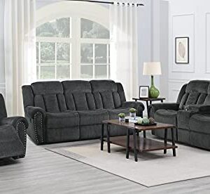 Lexicon Taylor Manual Double Reclining Sofa, Charcoal