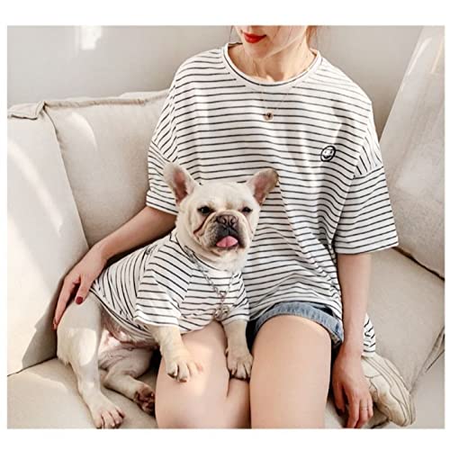 Dog and Owner Matching T-Shirts Family Clothes for Dog Pitbull Dog Clothes Shirt for PaPa and Mama- Mom and Pet Shirt are Sold Separately (Pet-3XL, White)