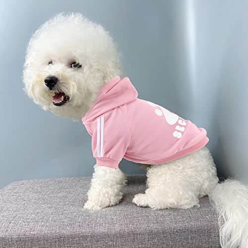 Otunrues Dog Sweater, Classic Dog Clothes Soft Warm Hoodies Sweatshirt Pet Dog Winter Clothes Small Medium Sweaters for Dogs Cats (Pink, XXXL)