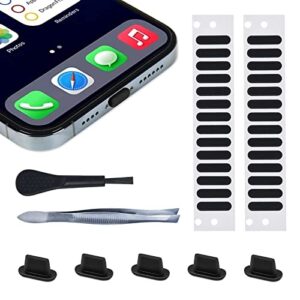 iphone speaker cover protector dustproof speaker mesh adhesive stickers, 5pcs anti dust plugs for iphone 14/14 pro max, iphone 13/13 pro/12/12 mini/12 pro max, anti dust kit with tweezers