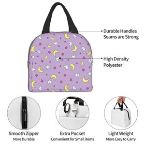 Portable Insulated Tote Lunch Box Lunch Bag for Women Men Boys Girls with Work Picnic Travel, Purple, One Size