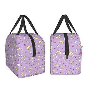 Portable Insulated Tote Lunch Box Lunch Bag for Women Men Boys Girls with Work Picnic Travel, Purple, One Size