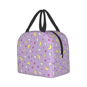 Portable Insulated Tote Lunch Box Lunch Bag for Women Men Boys Girls with Work Picnic Travel, Purple, One Size