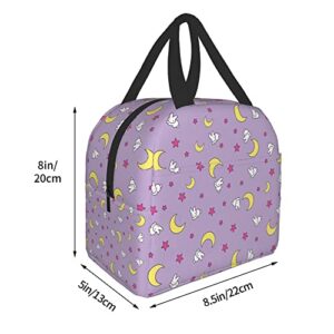 Portable Insulated Tote Lunch Box Lunch Bag for Women Men Boys Girls with Work Picnic Travel, Purple, One Size