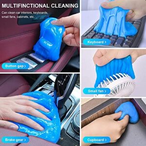 MKKENLEY Universal Dust Cleaning Gel for Detailing Car interiors, Air Vents, Electronics, Laptop, Keyboard,Printers, Electric Fans & More .Super Clean Soft Rubber Glue for Dust Removal Mud | Blue |