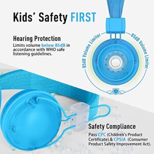 AILIHEN Kids Headphones Bulk 10 Pack for School K-12 Students, Classroom Wired Headphones with Microphone & 85dB Volume Limited & Sharing, 3.5mm Jack for Chromebook, Computer, Laptop (Multicolor)