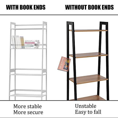 WTZ Bookshelf Book Shelf, Bookcase Storage Shelves Book case, Ladder Shelf for Bedroom, Living Room, Office MC-508(White)