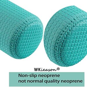 WKieason Regular Mouth Neoprene 16OZ Mason Jar Sleeves Cover (Black/Blue/Yellow)